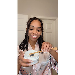 GranNaturals Edges Brush and Comb for Edge Control - Sturdy Bamboo Handle - Styling & Gentle Care Tools - Edge Fixer for Baby Hairs - Compact Curling Accessories for Curly Hair