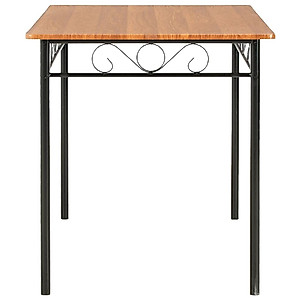 ULUYYUC Dining Table Brown 47.2"x27.6"x29.5" MDF,Multifunctional Party Table Kitchen Tables Living Room Furniture Outdoor Table for Living Room, Kitchen, Backyard, Wedding