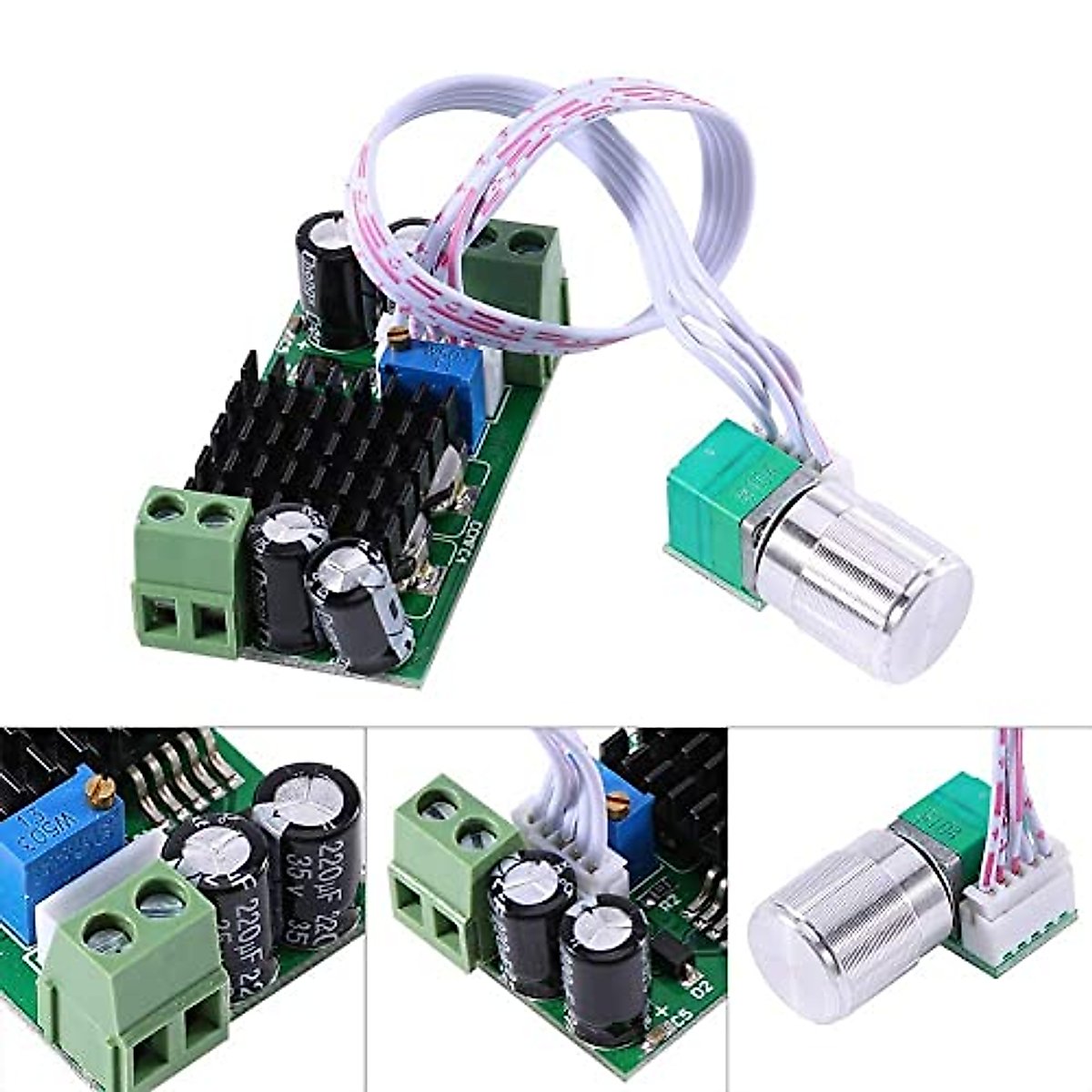 DC Fan Controller DC Motor Speed Controller Switch PWM Control Speed Adjustable for Pump Blower Brush or Brushless DC Fan 5V 12V 24V 1A