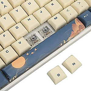 Dilwe Wireless Mechanical Keyboard, 2.4G USB Bluetooth Mechanical RGB Keyboard, 84 Key Compact Gaming Keyboard, Portable Mini Keyboard for Desktop, Laptop(Silver Switch)