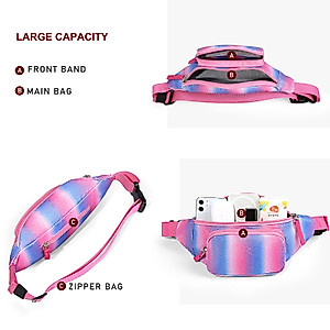 cotmcor Kids Fanny Pack for Girls, Cute Waist Bag with Mermaid Pendant Gift