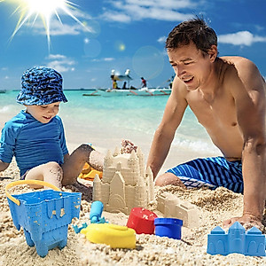 25 Pcs Kids Beach Sand Toys Set, Beach Toys Includes Castle Bucket, Sand Molds, Beach Shovel Tool Kit, Sand Castle Building Kits, Kids Outdoor Toys Sandbox Toys for Toddlers Kids Outdoor Play
