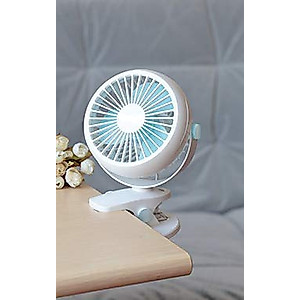 Baby Stroller Mini Battery Operated Clip Fan,Small Portable Fan Powered by Rechargeable Battery or USB Desk Personal Car Gym Workout Camping (Black) (Table Fan-Black)