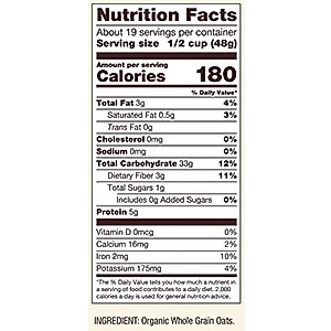 Bob's Red Mill Organic Old Fashioned Rolled Oats, 32-ounce (Pack of 4)