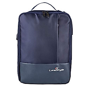 LS LifeStyle Leather 3 in 1 Backpack USB Briefcase Waterproof 15.6 Laptop Bag