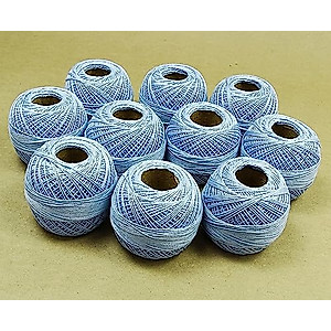 S2J Lot of 10 Pcs Cotton Crochet Anchor Knitting Thread Tatting Yarn Embroidery Ball-2
