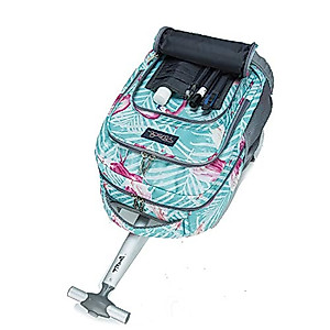 Tilami Kids Rolling Backpack 18 inch Boys and Girls Laptop Backpack, Flamingos