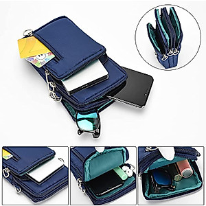 Women Crossbody Cell Phone Purse Wristband Sport Armband Wallet Bag Zipper Nylon Handbags