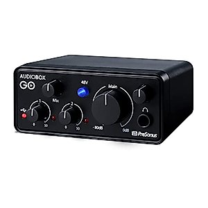 PreSonus AudioBox GO | USB-C Audio Interface for music production with Studio One DAW Recording Software, Music Tutorials, Sound Samples and Virtual Instruments