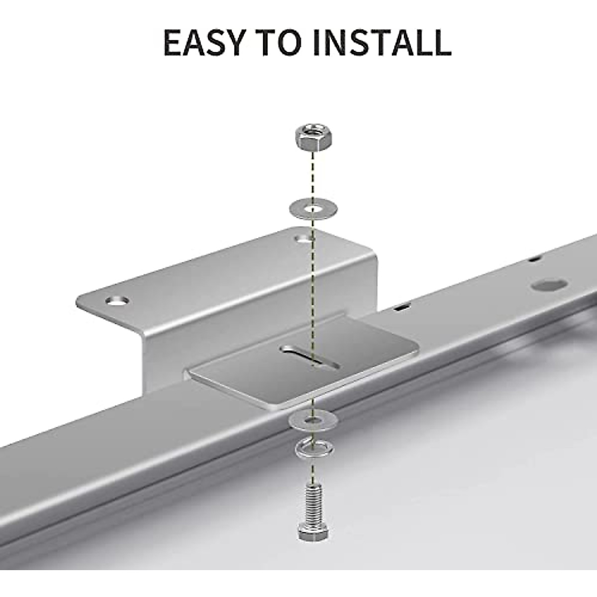 HQST Solar Panel Mounting Brackets with Nuts and Bolts Set of 4 Units, Supporting for RV, Boat, Roof, Wall and Other Off Gird Installation