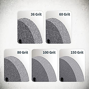 POWERTEC 15518 Bench and Pedestal Grinding Wheels, 6 Inch x 3/4 Inch, 1/2 Arbor, 80 Grit, Aluminum Oxide Bench Grinder Wheel for Bench Grinder, 1 Pack