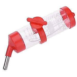 Litewoo Pet Cage Water Bottle 125-250ML, Easy to Install abd Leak Proof, Hanging Water Dispenser for Rabbit Hamster Guinea Pig Chinchilla, Random Color, 1PC