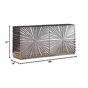 Best Master Furniture T2021SS Sideboard, Silver
