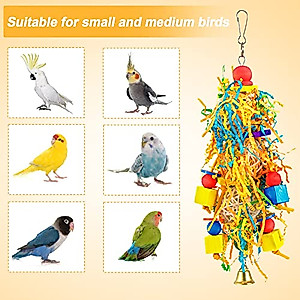 MEWTOGO Small Bird Shredder Toy - Parrot Foraging Shredding Toy for Finches,Cockatiels,Budgies,Parakeets,and Sun Conures