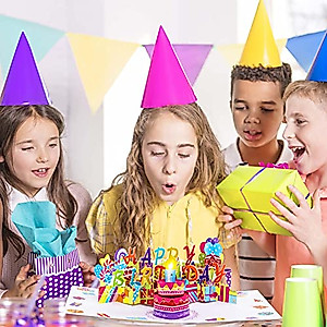 Gumry BLOWABLE & LIGHTS & MUSIC Pop-up Musical Birthday Card, Happy Birthday Card with Classic Bday Music, Cheers Sound,Color-Changing Lights,Colourful Greeting Cards for Kids Wife Husband Women & Men