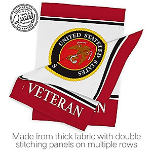 USA Decoration Marine Corps Veteran Garden Flag Armed Forces USMC Semper Fi United State American Military Retire Official House Decoration Banner Small Yard Gift Double-Sided, 13"x 18.5", Made In USA