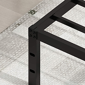 yookare 14 Inch Tall 3500lbs Heavy Duty Metal Bed Frame/with Storage/Mattress Foundation/Steel Slats Platform/Noise Free/No Box Spring Needed,Cal King