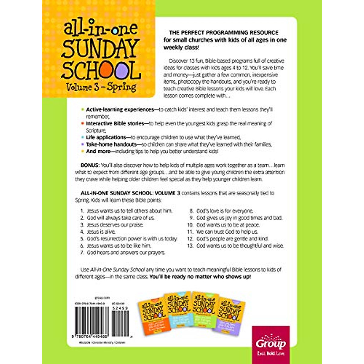 All-in-One Sunday School for Ages 4-12 (Volume 3): When you have kids of all ages in one classroom (Volume 3)