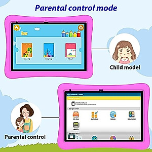 Kids Tablet 10 inch Toddler Tablet Android Tablet for Kids 3GB RAM 64GB ROM Tablets 10.1" IPS Touch Screen 1280x800, Iwawa & Parent Control kid Tablet WiFi Dual Camera, 6000mAh Battery Shockproof Case