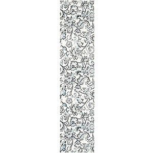 Home Dynamix Boho Odesa Runner Area Rug 1'6"x7'2", Ikat Ivory/Blue