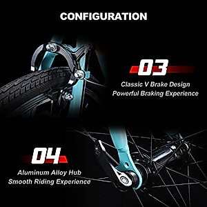 Redfire Hybrid Bike for Men and Women, 21-Speed Drivetrain, 700C Wheels,19/21 Inch Aluminum Frame, City Commuter Bicycle for Adult, Multiple Colors