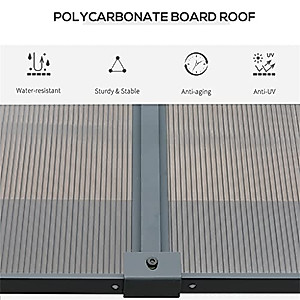 UXZDX 13' X 9.5' X 8' Hardtop Gazebo with Netted Curtain, Outdoor Porch Patio Gazebo, Durable Aluminum Frame for Garden