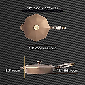 FINEX 10" Cast Iron Skillet with Lid, Modern Heirloom, Handcrafted in the USA, Pre-seasoned with Organic Flaxseed Oil