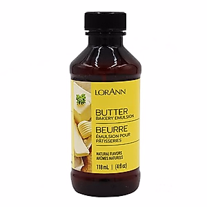 Lorann Oils Butter Bakery Emulsion: True Butter Flavor, Ideal for Enhancing Rich Dairy Notes in Baked Goods, Gluten-Free, Keto-Friendly, Butter Flavoring Essential for Your Kitchen