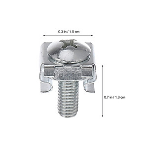 TEHAUX Rack Mount Hardware 200 Pcs Nut Computer Servers Cabinet Screws Network Rack Screws Server Rack Screws Rack Mount Screw Clip Dedicated Steel Server Shelves