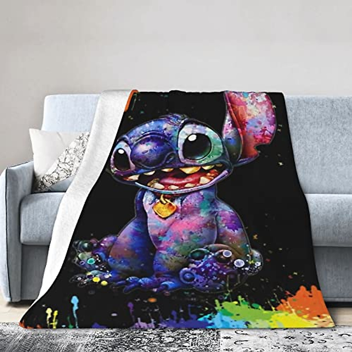 Cartoon Blanket Ultra-Soft Comfortable Blankets Flannel Fits Couch Sofa Office Suitable for All Season 50"X40"