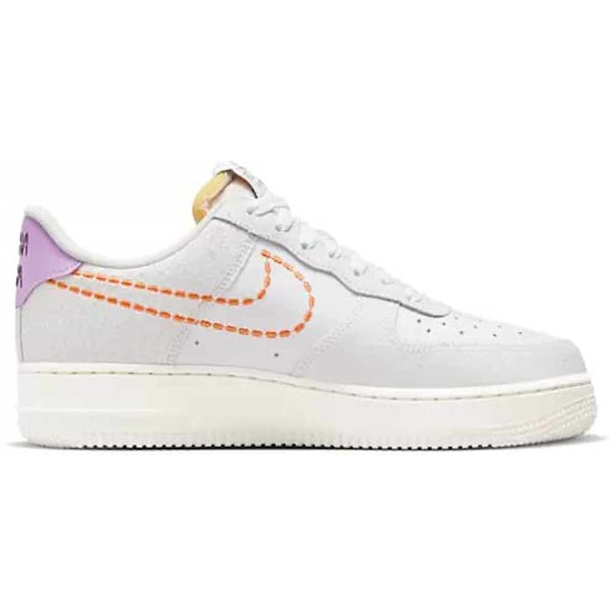 Nike Women's Air Force 1 '07 Shoes, White/Safety Orange Sail Prime, 8