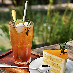 HIDEERPPY Silverware Set, 1/4/6/8/10/12 Pieces Gold Stainless Steel Ice Spoons, Long Handle Spoons, Coffee Spoons, Household Honey Spoons, Milk Tea Seasoning Stirring Spoons, Home Flatware Set(Rainbo