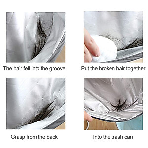 EFLY Hair cutting cape barber Cape umbrella for men women, haircut Salon Capes for hair stylist, Beard Shaving Waterproof Hairdressing Kit Accessories for Adult Kids (silver)