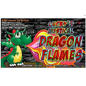 Mystical Fire Dragon Flames Flame Colorant Vibrant Long-Lasting Pulsating Flame Color Changer for Indoor or Outdoor Use 0.882 oz Packets 6 Pack