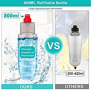 Spray Mop for Floor Cleaning with 3pcs Washable Pads - Wet Dry Microfiber Mop with 800 ml Refillable Bottle for Kitchen Wood Floor Hardwood Laminate Ceramic Tiles Floor Dust Cleaning