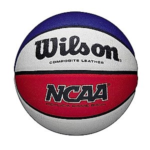 Wilson NCAA Replica Basketball - Size 7 - 29.5", Red/White/Blue