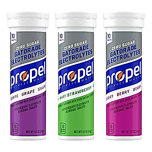 Propel Tablets, 3 Flavor Variety Pack, Makes 16.9oz Fl Oz (Pack of 40)