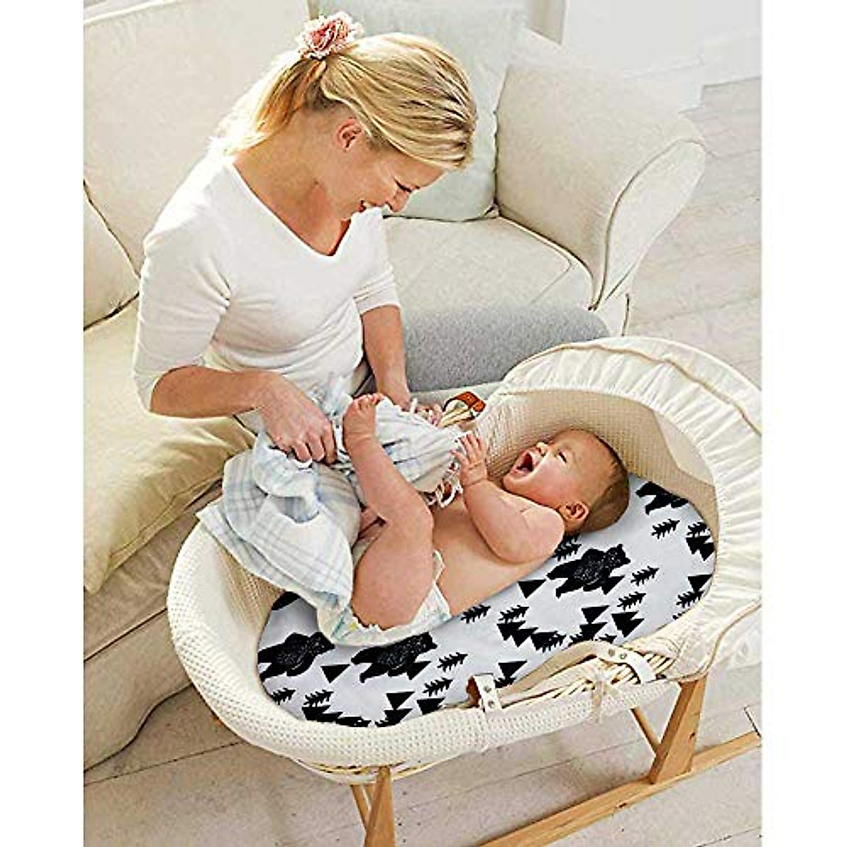 Changing Pad Cover Girl or Boy Bear Baby Changing Table Cover Baby Gift Changing Mat Baby Nursery (Bear)