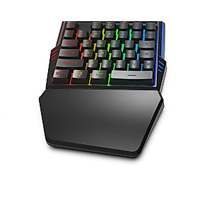 SANOXY One-Hand Gaming Keyboard with Backlight 35 Keys Keyboard for PC Computer Android Windows