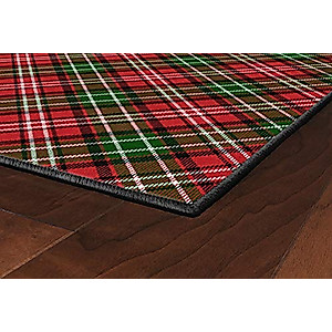 Brumlow MILLS Christmas Plaid Washable Festive Print Holiday Area Rug for Living or Dining Room, Bedroom Carpet and Kitchen Rug, 5'x8', Multicolor