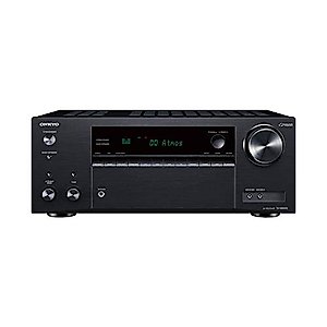 Onkyo TX-NR595 Home Audio Smart Audio and Video Receiver, Sonos Compatible and Dolby Atmos Enabled, 4K Ultra HD and AirPlay 2 (2019 Model), Black