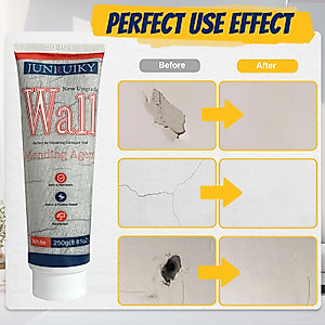 1pcs 250g Drywall Repair Kit, Wall Spackle Repair Paste with Scraper, Wall Mending Agent Quick and Easy Solution to Fill The Holes for Home Wall, Plaster Dent Repair and Wood Scratch Repair(White)