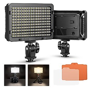 Neewer on Camera Video Light Photo Dimmable 176 LED Panel with 1/4" Thread for Canon, Nikon, Sony and Other DSLR Cameras, 5600K (Battery Not Included)