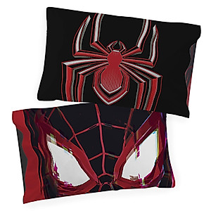 Jay Franco Marvel Miles Morales Gamerverse Be Greater 1 Single Reversible Pillowcase - Double-Sided Kids Super Soft Bedding
