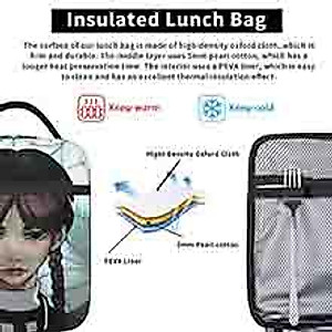 DRLAS Wednesday Insulated Lunch Bag for Men/Women Reusable Lunch box Cooler Tote Bag for Office Work Picnic Hiking