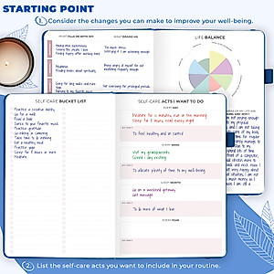 Clever Fox Self-Care Journal – Daily Reflection Notebook – Mental Health & Personal Development Planner, Meditation & Mood Log, A5 (Mystic Blue)