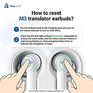Timekettle M3 Language Translator Earbuds, Two-Way Translator Device with APP for 40 Languages & 93 Accents Online, Offline Translator for Exploring Expat Life Freely, Compatible with iOS & Android