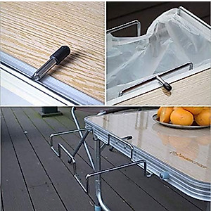 Trash Bag Holder, Iron Trash Can Bracket Lightweight Dustbin Cage Garbage Hanging Bag Holder Table Garbage Rack for Indoor Outdoor Kitchen BBQ Camping Use