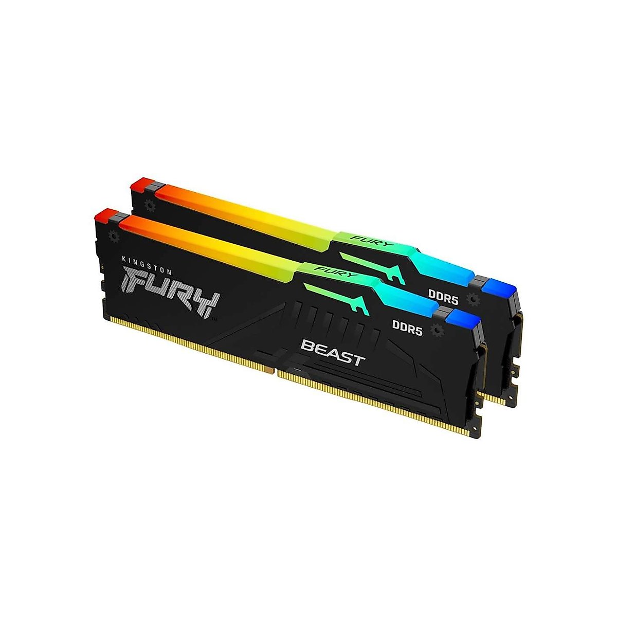 Kingston FURY Beast 16GB (2x8GB) 6000MT/s DDR5 CL36 RGB Desktop Memory Kit of 2 | Infrared Syncing | AMD Expo | Plug N Play | KF560C36BBEAK2-16