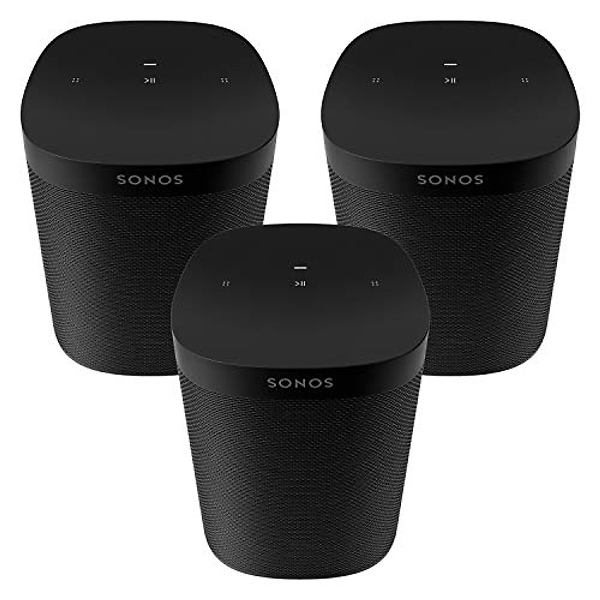 Sonos Three Room Set One SL - The Powerful Microphone-Free Speaker for Music and More - Black